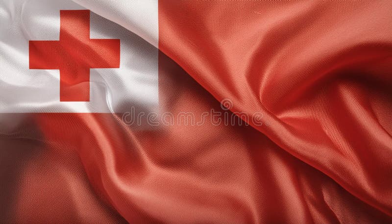 Tonga Flag. the National Flag of Tonga Stock Illustration ...