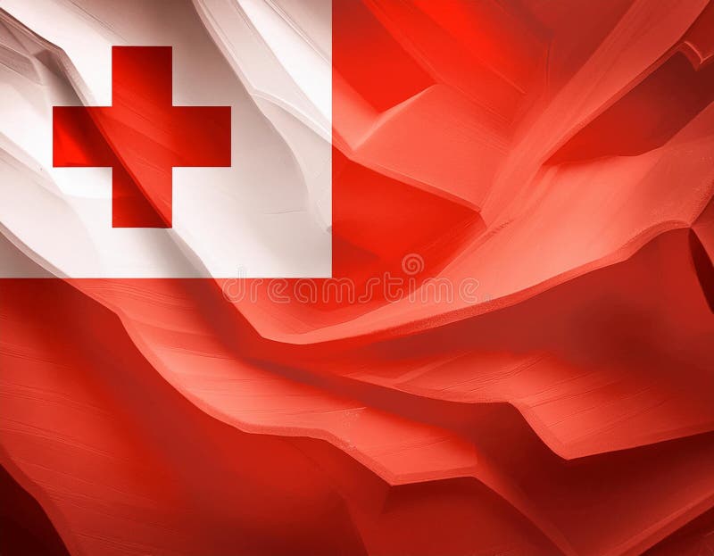 Tonga Flag. the National Flag of Tonga Stock Illustration ...