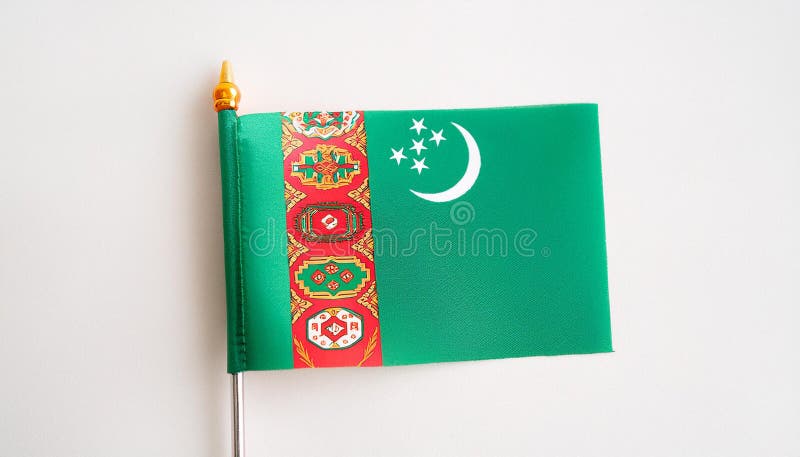 Turkmenistan Flag. the National Flag of Turkmenistan Stock Illustration ...