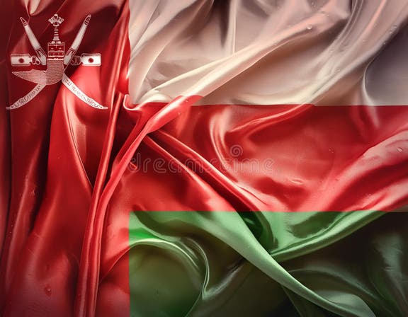 Oman Flag. the National Flag of Oman Stock Photo - Image of crest ...