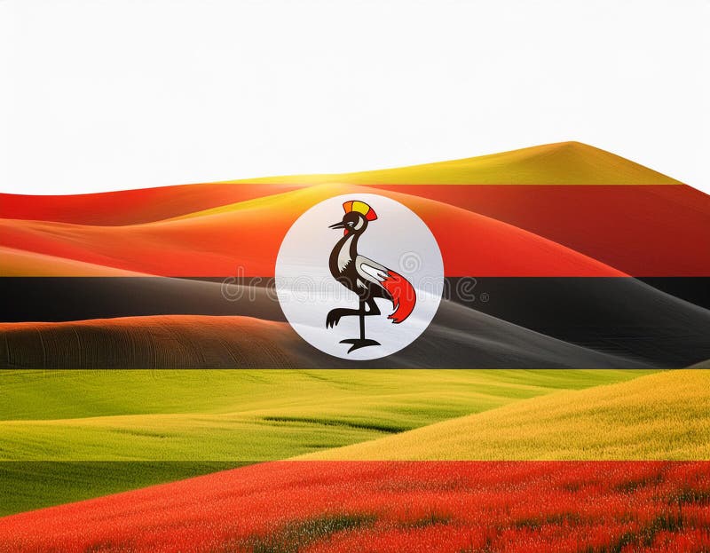 Uganda Flag. the National Flag of Uganda Stock Illustration ...