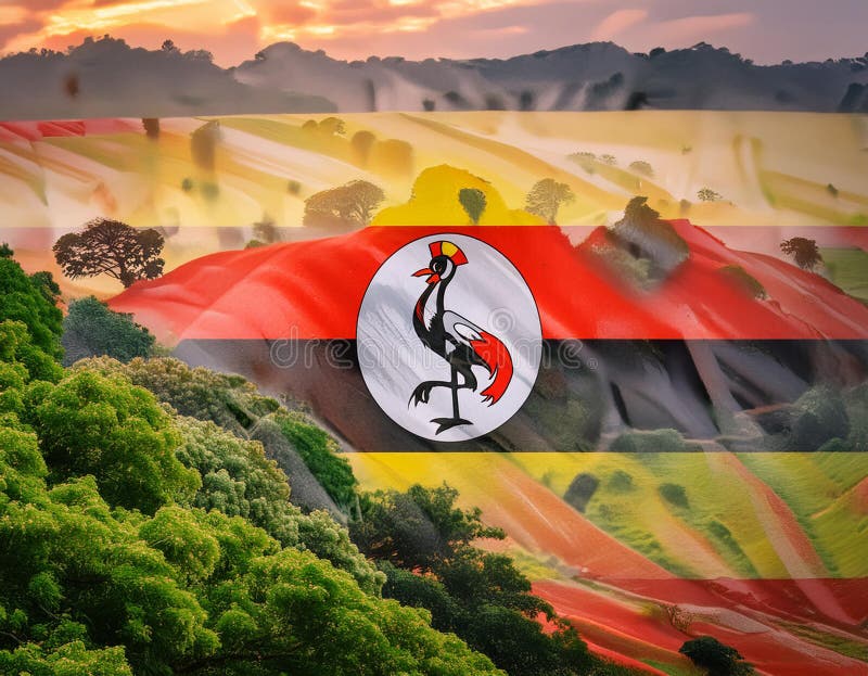 Uganda Flag. the National Flag of Uganda Stock Illustration ...
