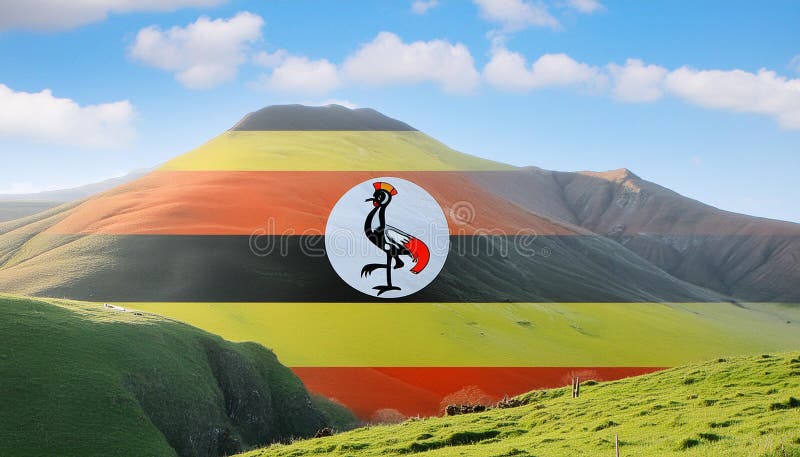 Uganda Flag. the National Flag of Uganda Stock Illustration ...