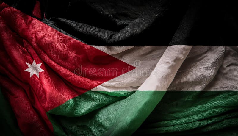 Flag of Jordan stock illustration. Illustration of culture - 318357929
