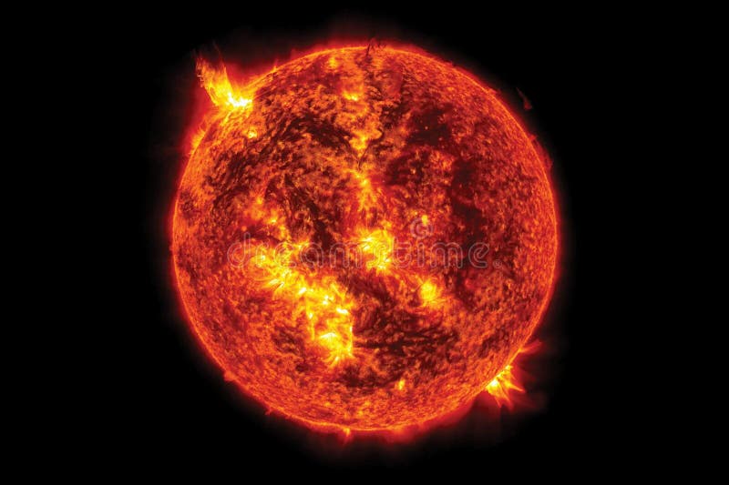 Sun. Solar Storm. Solar Flare. Solar Storm in Universe, Magnetic Wave ...