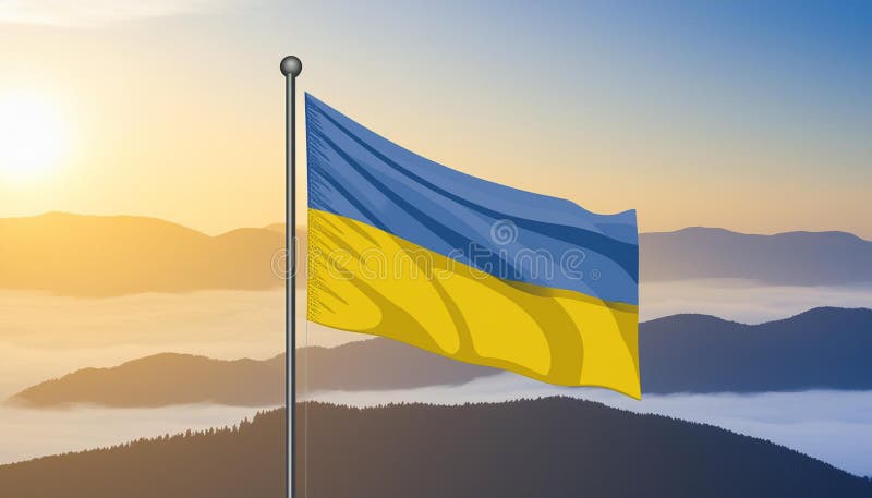 Ukraine Flag. the National Flag of Ukraine Stock Illustration ...