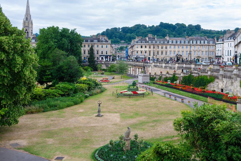 Parade Gardens Below Bath Town, England. Editorial Photography - Image ...