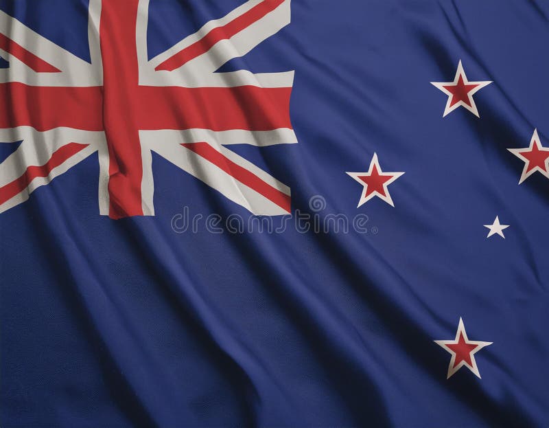 Flag of New Zeland stock illustration. Illustration of patriotic ...