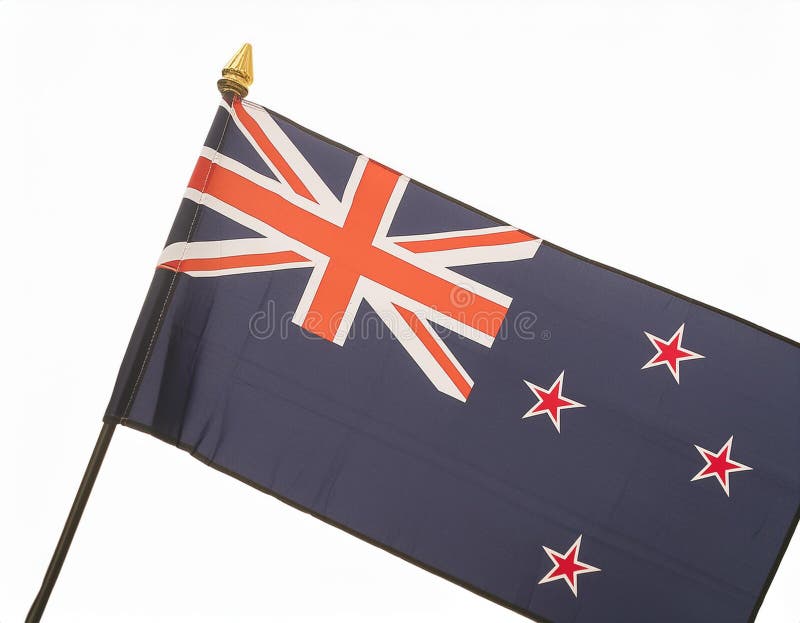 Flag of New Zeland stock illustration. Illustration of waving - 319957115