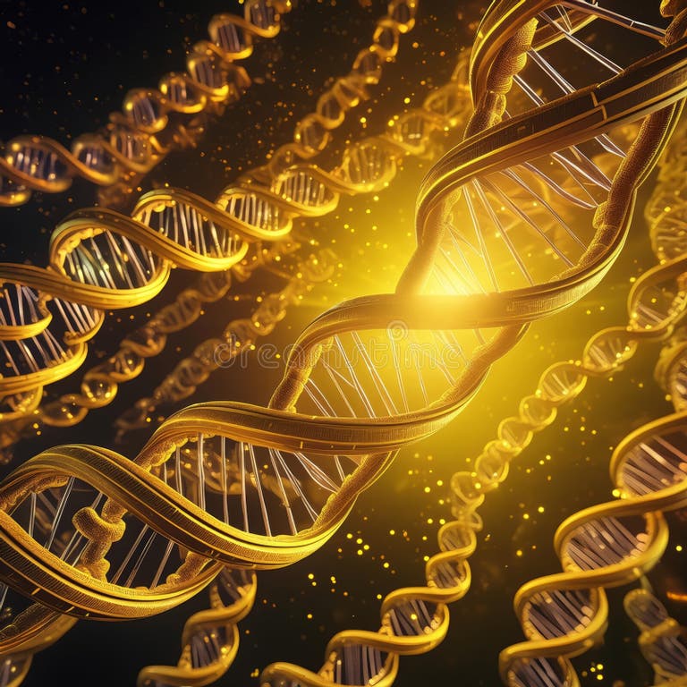 Generated Image of a Double Helix DNA Model. Stock Illustration ...