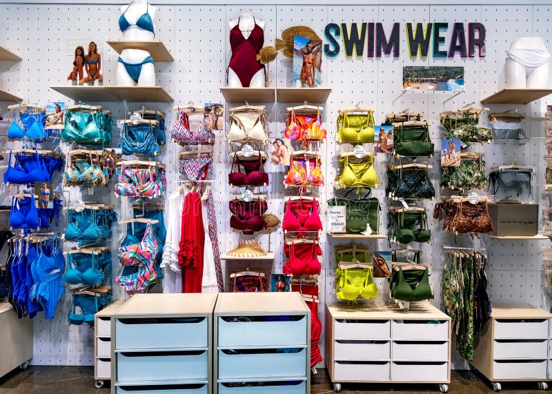 New Collection of Women S Swimwear in Milan. Editorial Image - Image of ...