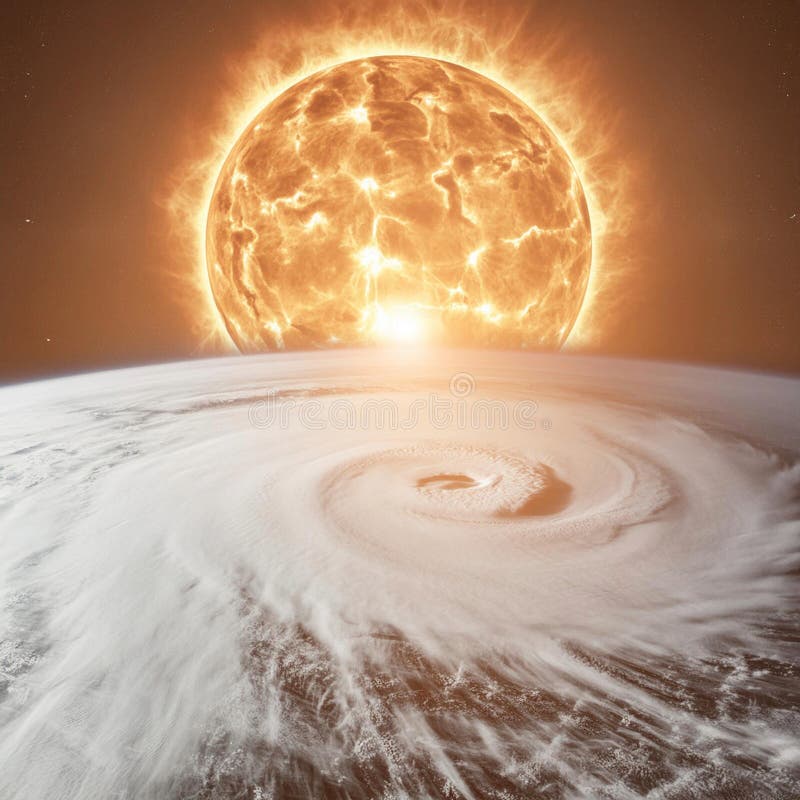 Sun. Solar Storm. Solar Flare. Solar Storm in Universe, Magnetic Wave ...