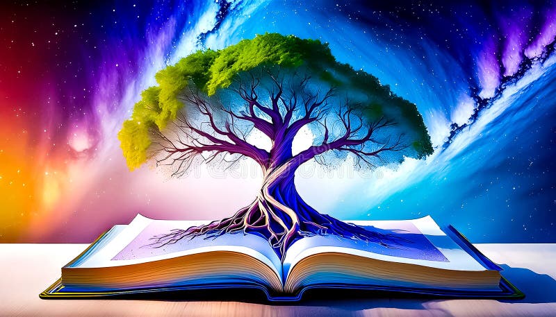 Conceptual Generated Image of the Tree of Knowledge Growing Out of the ...