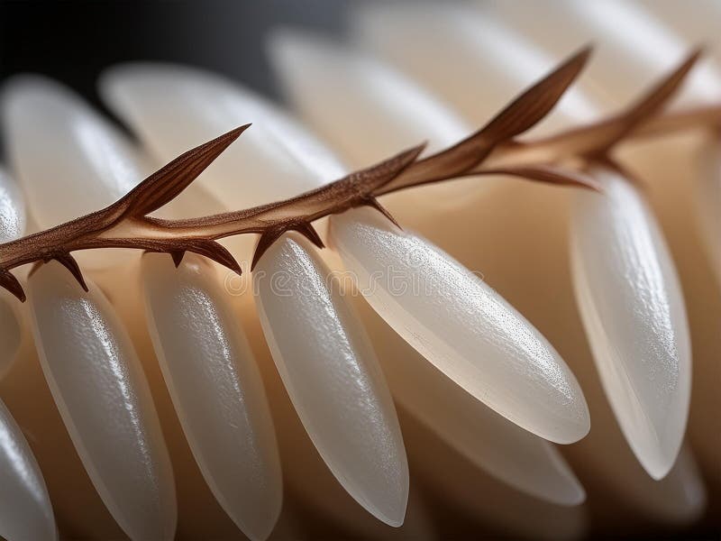 A Macro Perspective on Rice Grains Elegant Arrangement Stock Image ...
