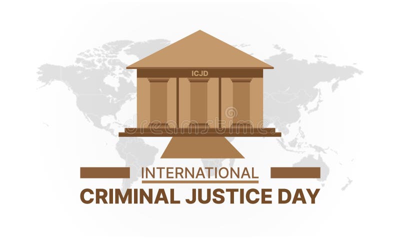 International Criminal Justice Day Design Templete Stock Vector ...