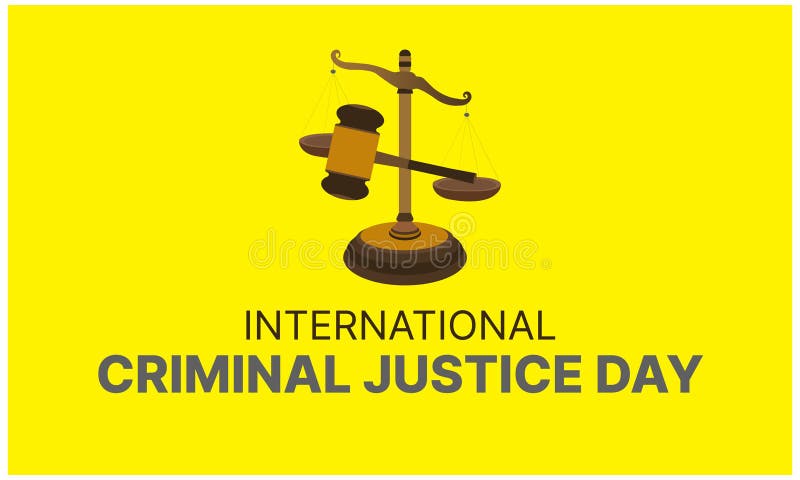 International Criminal Justice Day Design Templete Stock Vector ...