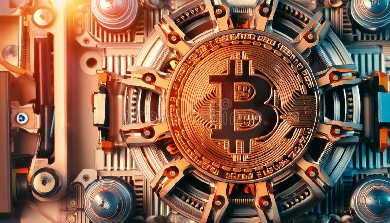A Bitcoin Digital Design Abstract Background Wallpaper Stock ...
