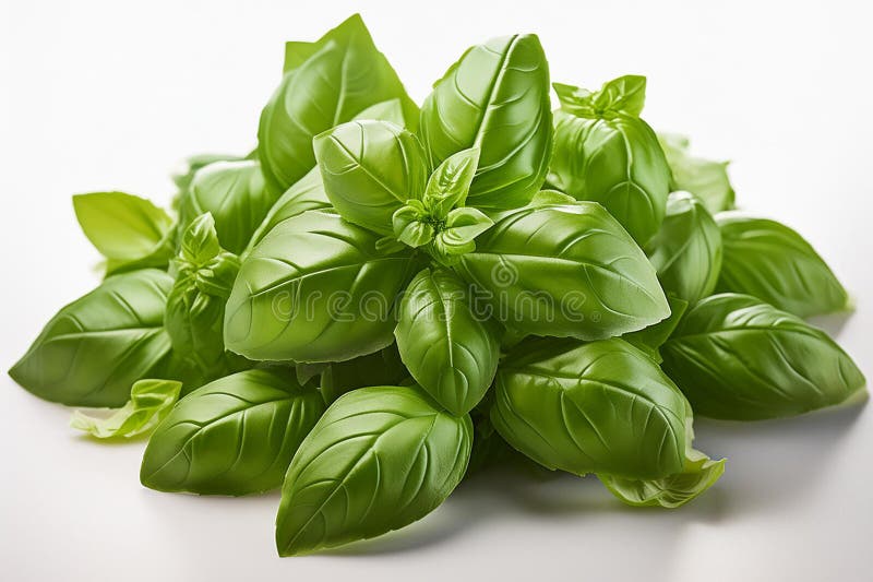 Bundle of Green Leaves on Black Background Stock Illustration ...