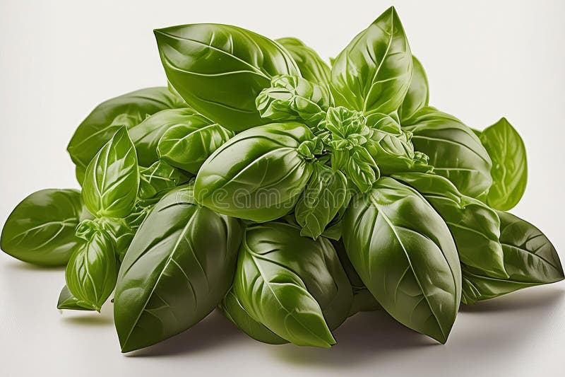 Bundle of Green Leaves on Black Background Stock Illustration ...