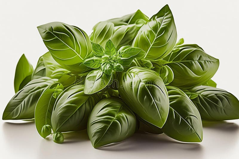 Bundle of Green Leaves on Black Background Stock Illustration ...