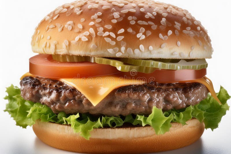 Juicy Cheeseburger Delight Closeup Delicious Melted Cheese Patty Fresh ...