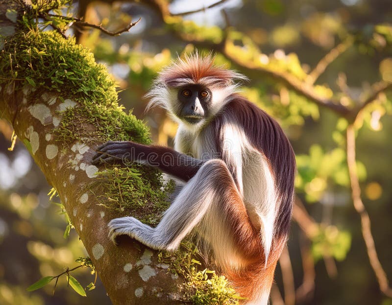 Zanzibar Red Colobus - Piliocolobus Kirkii, Tanzania, Zanzibar. African ...