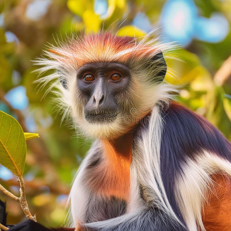 Zanzibar Red Colobus - Piliocolobus Kirkii, Tanzania, Zanzibar. African ...