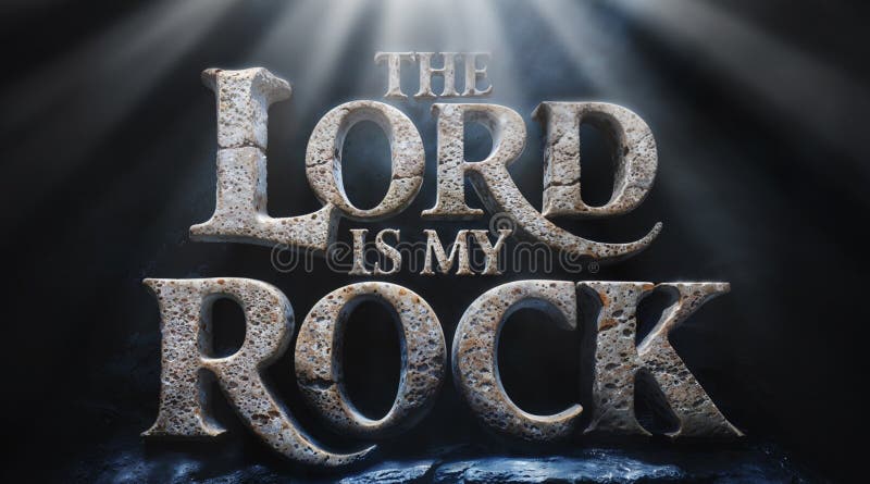 The Lord is My Rock - Psalm 18:2 Stock Illustration - Illustration of ...