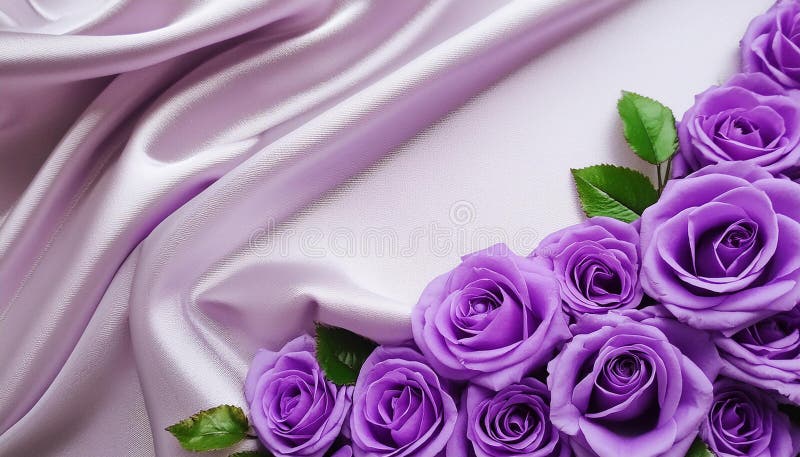 Purple Roses Corner Border Designs. Stock Illustration - Illustration ...