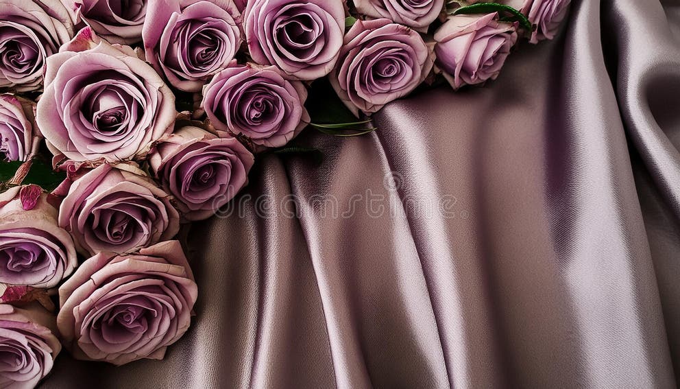Purple Roses Corner Border Designs. Stock Illustration - Illustration ...