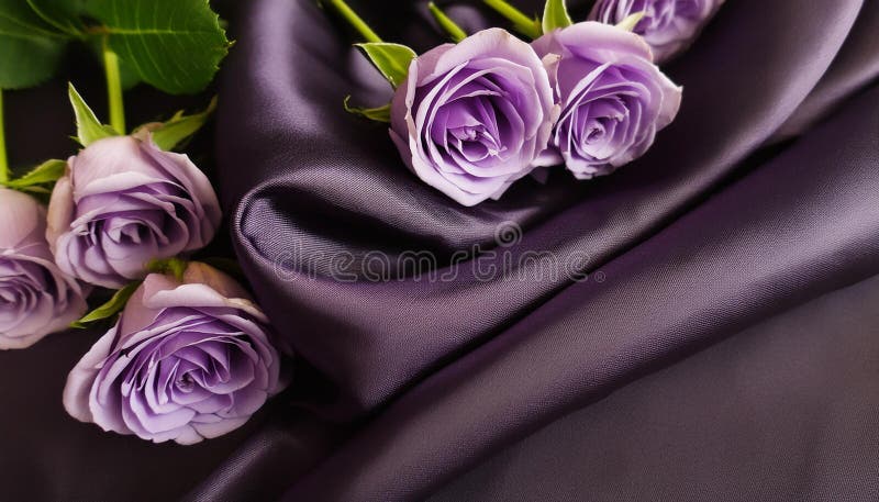 Purple Roses Corner Border Designs. Stock Illustration - Illustration ...