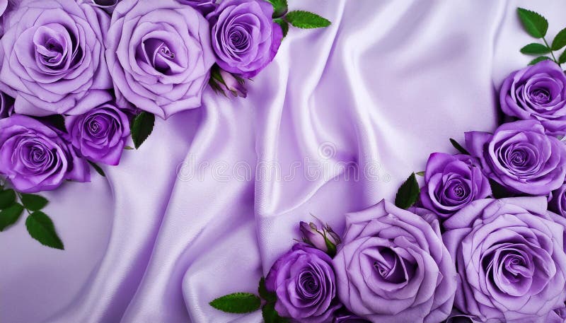 Purple Roses Corner Border Designs. Stock Illustration - Illustration ...