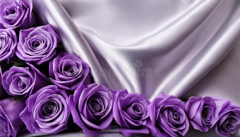 Purple Roses Corner Border Designs. Stock Illustration - Illustration ...