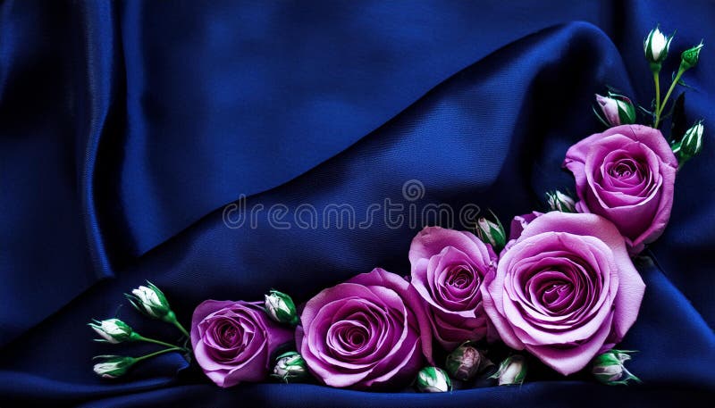 Purple Roses Corner Border Designs. Stock Illustration - Illustration ...