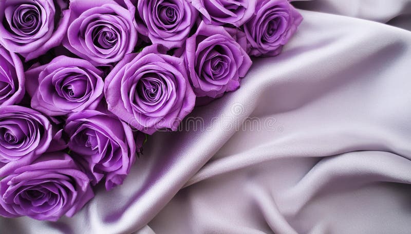 Purple Roses Corner Border Designs. Stock Illustration - Illustration ...