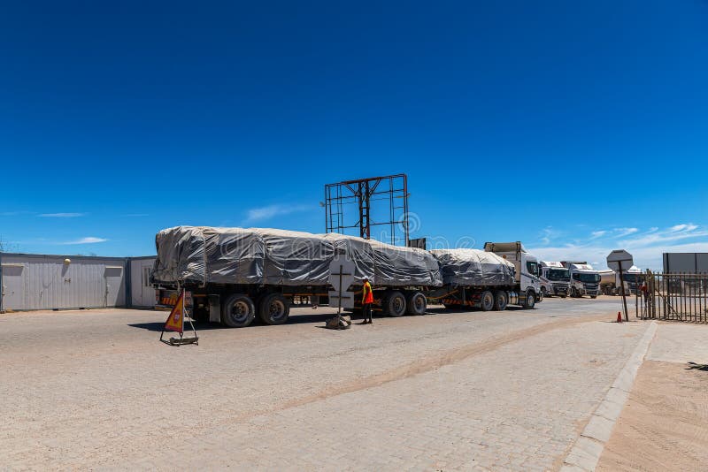 Buitepos Border Checkpoint between Namibia and Botswana Editorial ...