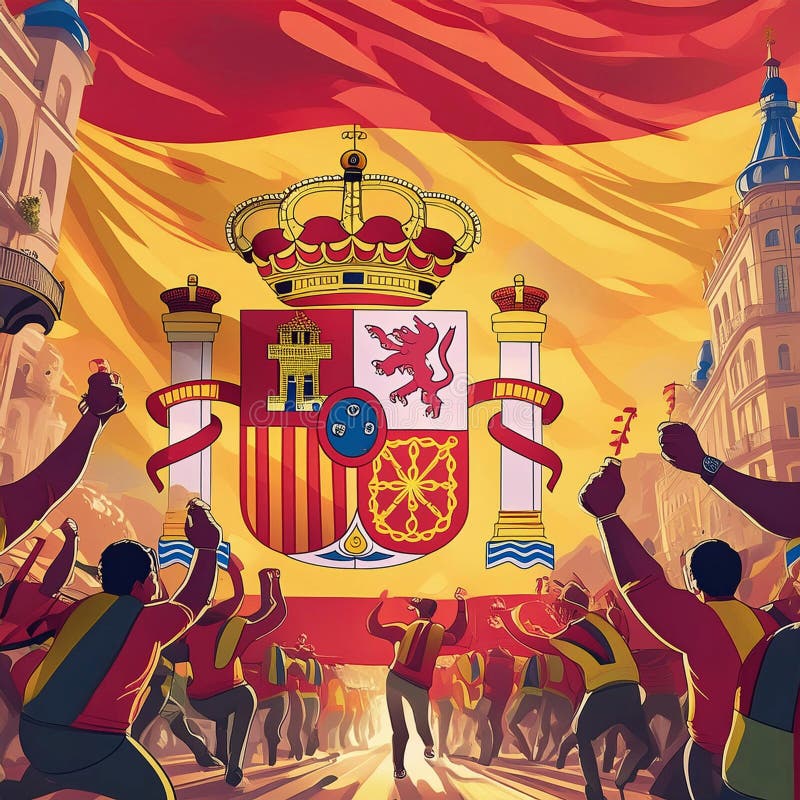 Spain Winner. Winner Concept. Spain Flag Stock Illustration ...