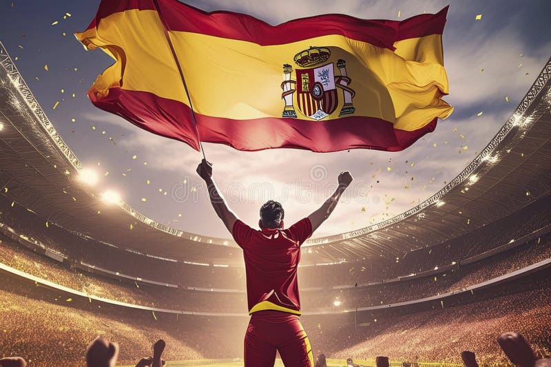 Spain Winner. Winner Concept. Spain Flag Stock Illustration ...