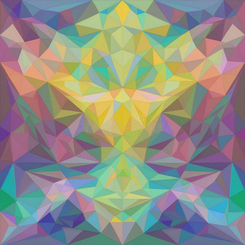 An Abstract Mosaic of Multi-colored Triangles Stock Image - Image of ...
