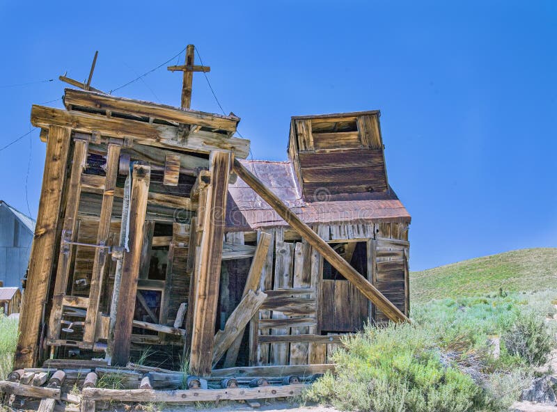 Bodie California Ghost Town Shack Falling Down Stock Photo - Image of ...