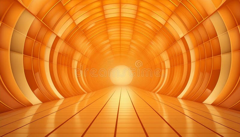 Party Background. Orange Abstract Background Vanishing Point 3D Effect ...