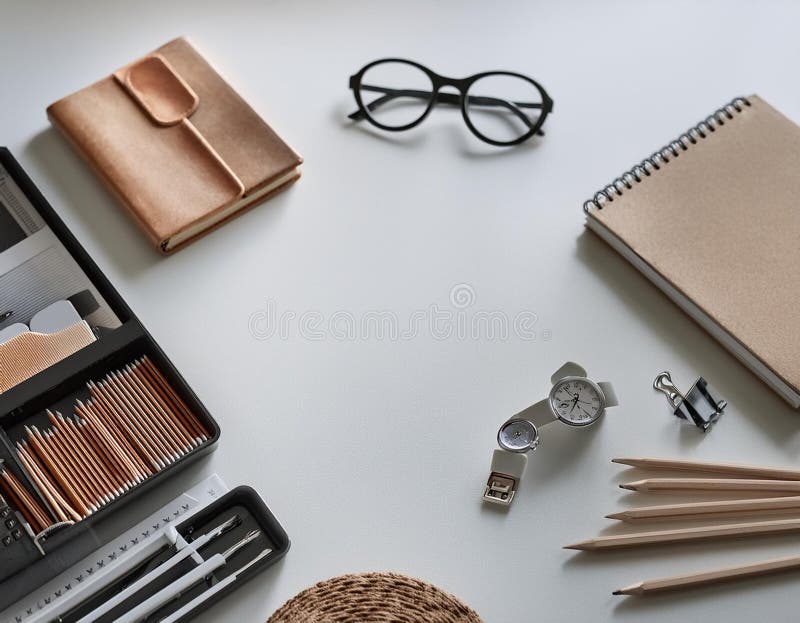Psychologist S Toolkit: Essential Tools on a White Table Stock ...