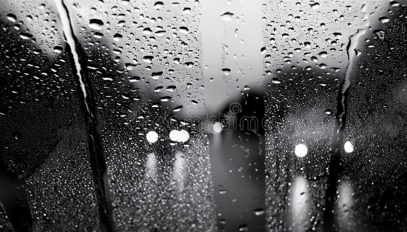 Rain on Car Window. Rain on Car Front Window Stock Illustration ...
