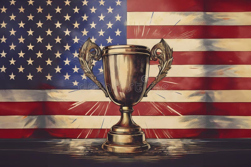 USA Winner. Win. Winner Concept. USA Flag. Championship of the Olympic ...