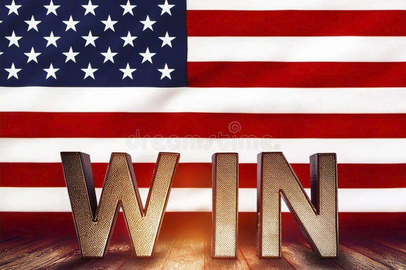 USA Winner. Win. Winner Concept. USA Flag. Championship of the Olympic ...