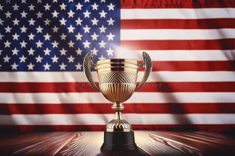 USA Winner. Win. Winner Concept. USA Flag. Championship of the Olympic ...