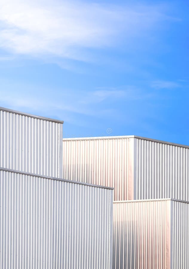 Geometric Shape of Roughness Concrete Facade Wall of Modern Gray Office ...