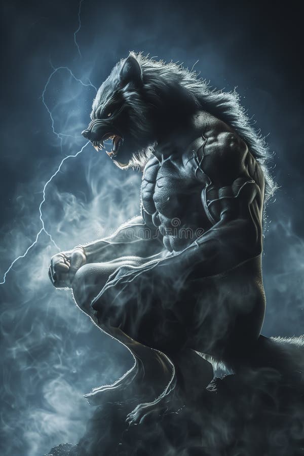 Werewolf Sitting Stock Illustrations – 125 Werewolf Sitting Stock ...