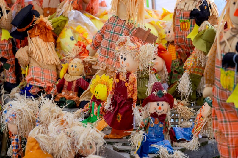 Scarecrow Doll, Used for Decoration in Fall Time. Stock Image - Image ...