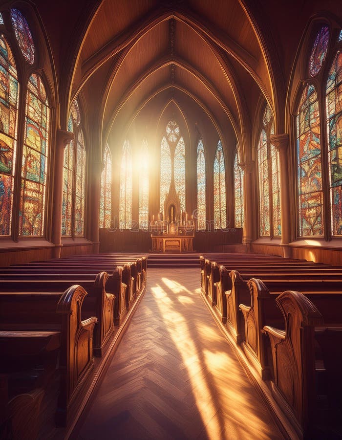 Church interior stock illustration. Illustration of priest - 328877009